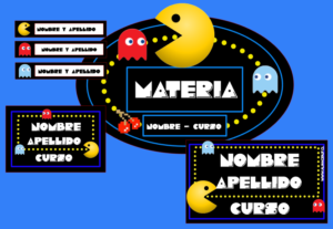 ETIQUETA PACMAN EDITABLE KIT 5 PLANTILLAS EN PDF - Almacén JF