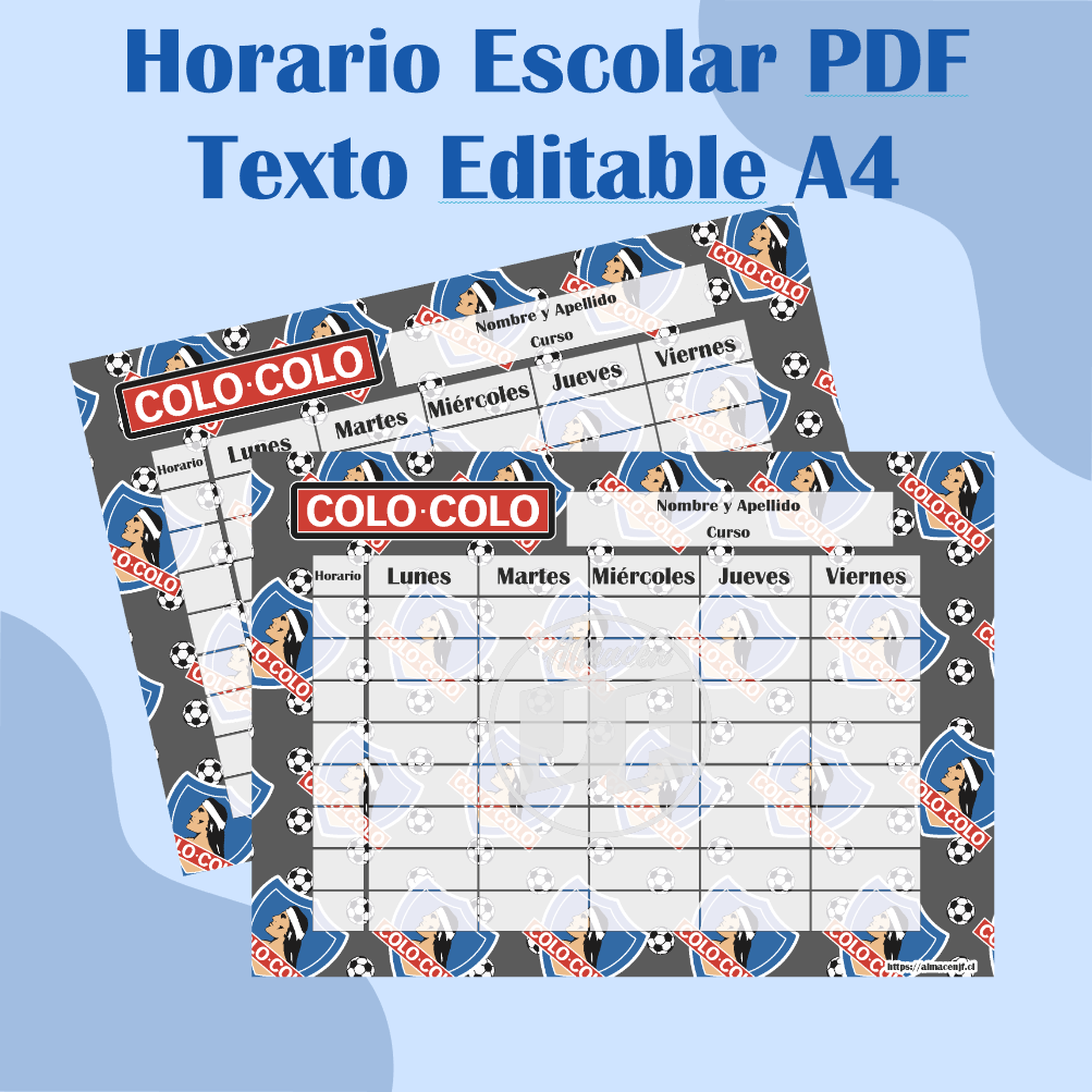 PACK 9 ETIQUETA ESCOLAR DIGITAL TEXTO EDITABLE COLO COLO A4 - Almacén JF
