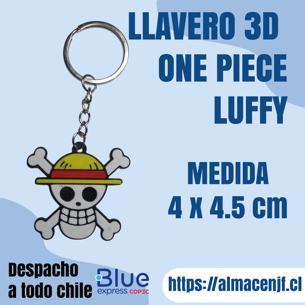 Llavero 3D One Piece Luffi – Impresión 3D - Producto Físico - Almacén JF